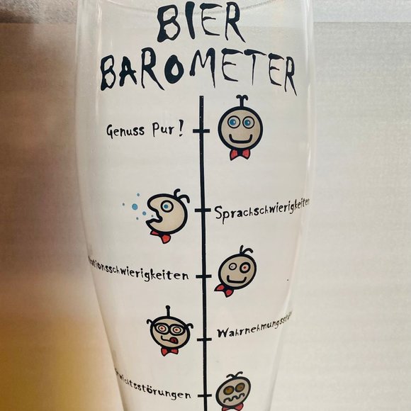 Dining | Vintage German Barometer Meter 12 Beer Craft Ale Glass Measure ...
